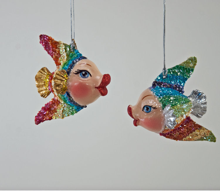 Katherine's Collection Rainbow Kissing Fish – Orleans Cajun Ornament ...